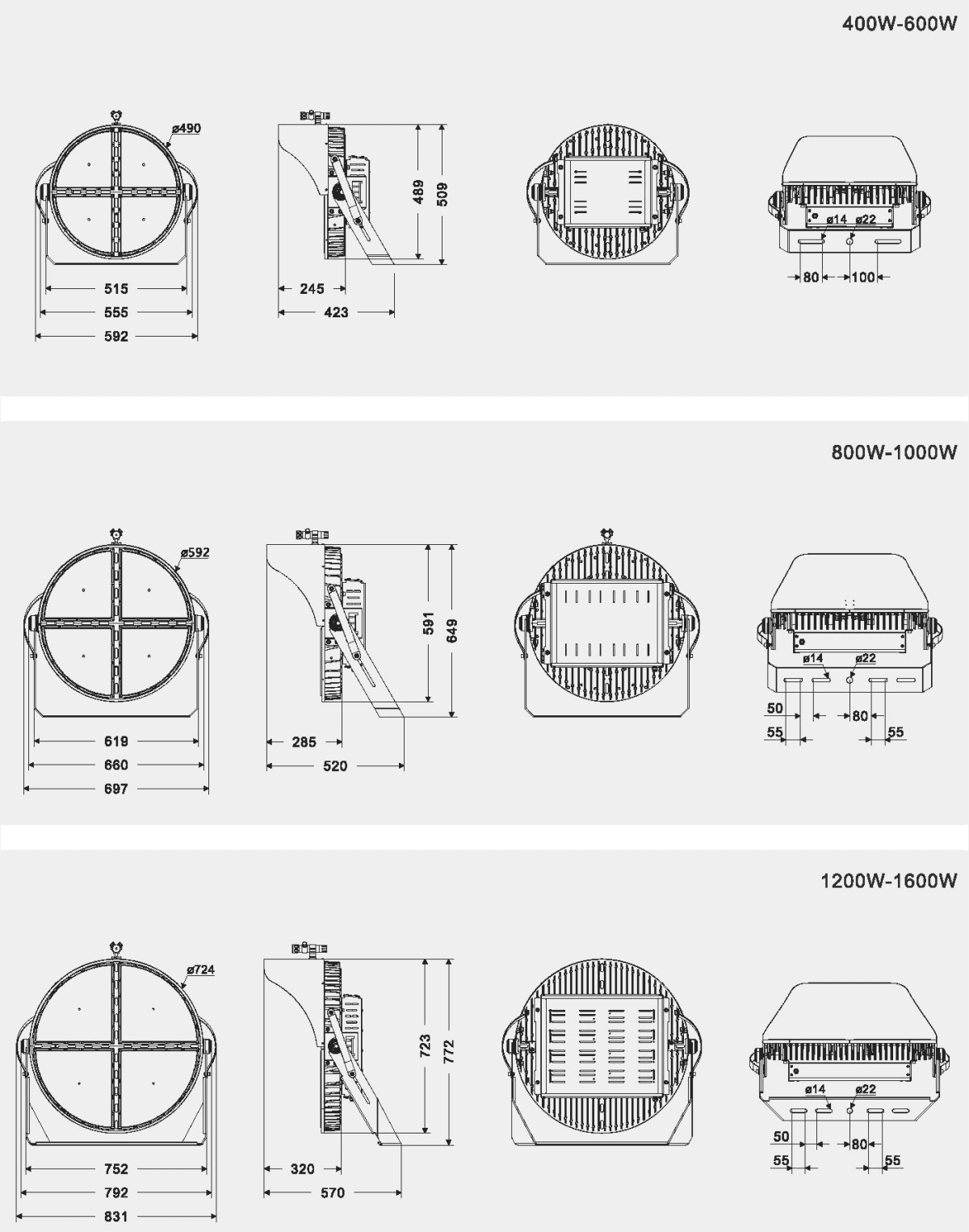 FL303 400W-1200W Sports LED Flood Light - LEDTEK Technology Co.,Ltd